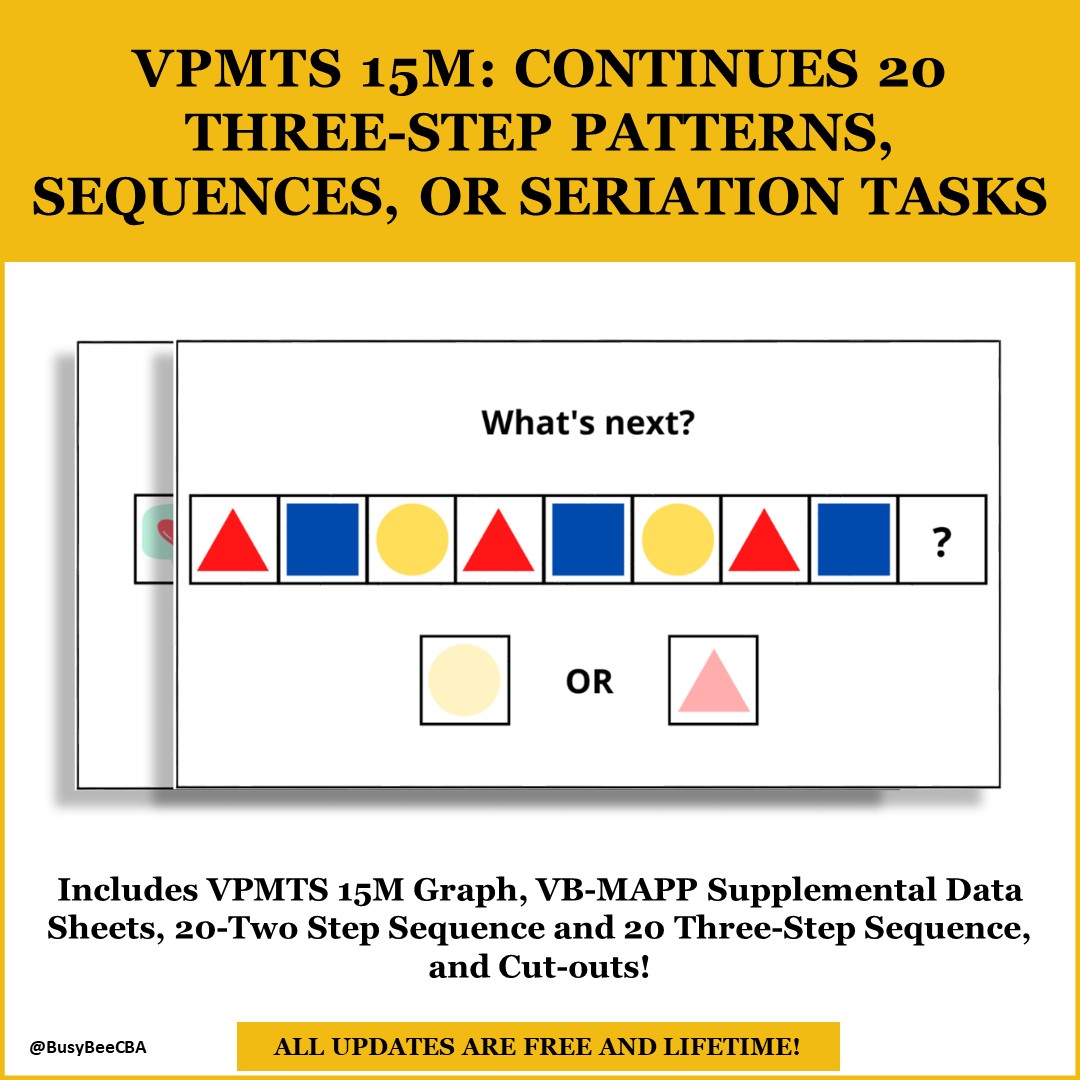 VPMTS 15M: Continues 20 three-step patterns, sequences, or seriation ...