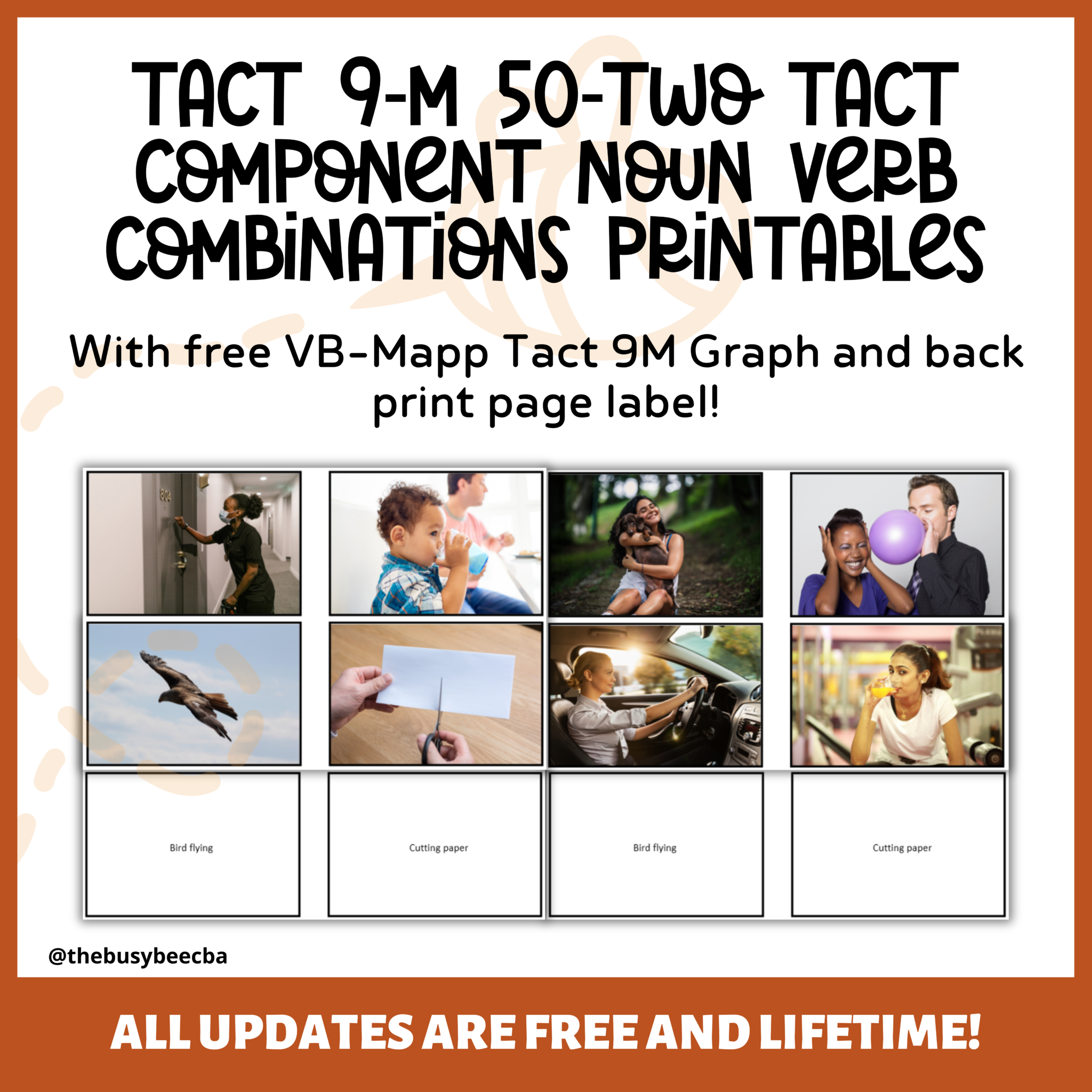 VB-MAPP 9M 50-Two Component Verb-Noun/Noun-Verb Combinations Printables ...