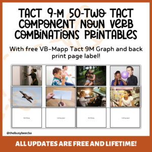 VB-MAPP 9M 50-Two Component Verb-Noun/Noun-Verb Combinations Printables ...