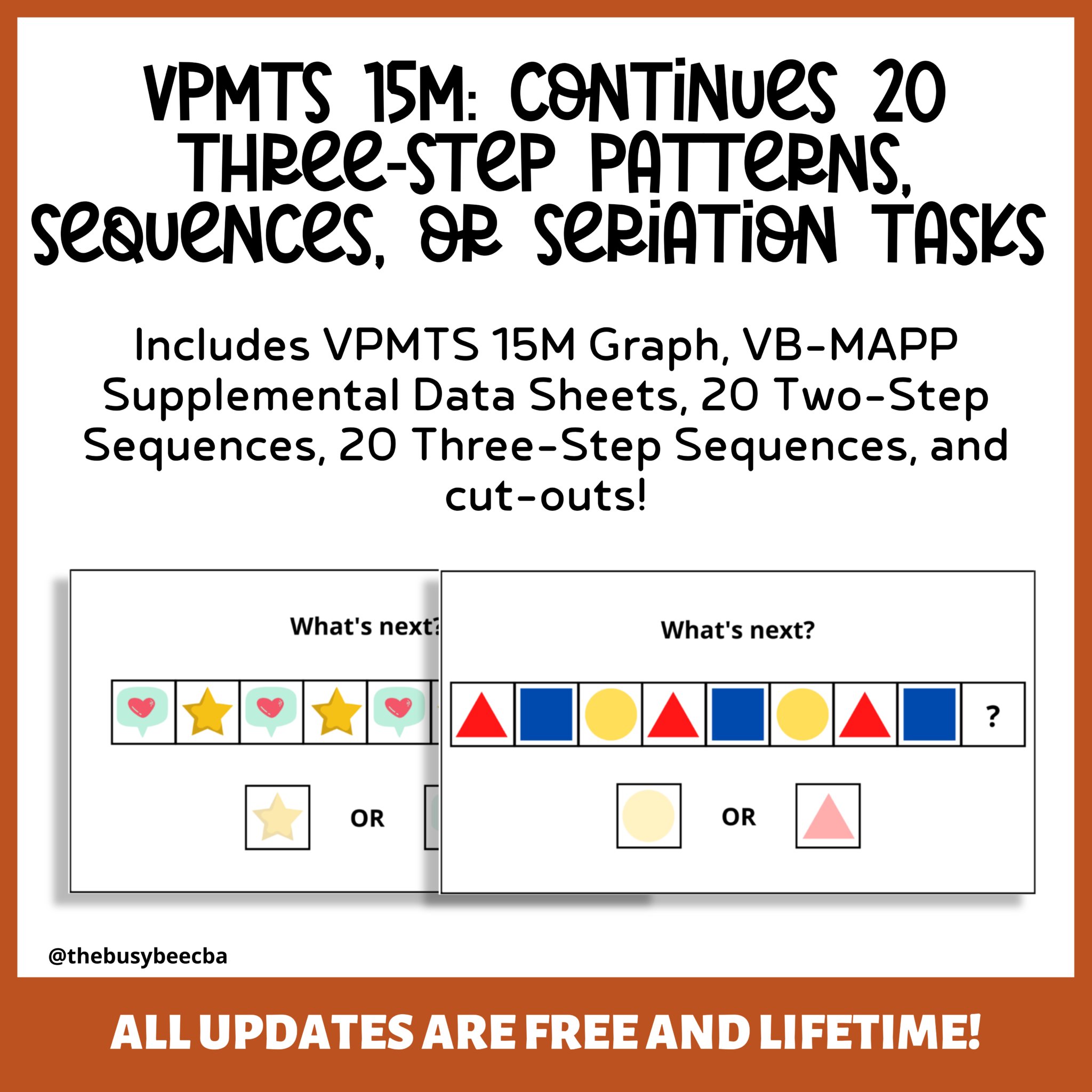 VPMTS 15M: Continues 20 Three-step Patterns, Sequences, or Seriation ...
